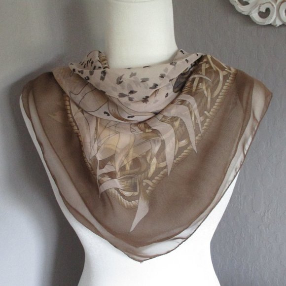 Vintage | Accessories | 99s Sheer Wild Safari Scarf | Poshmark
